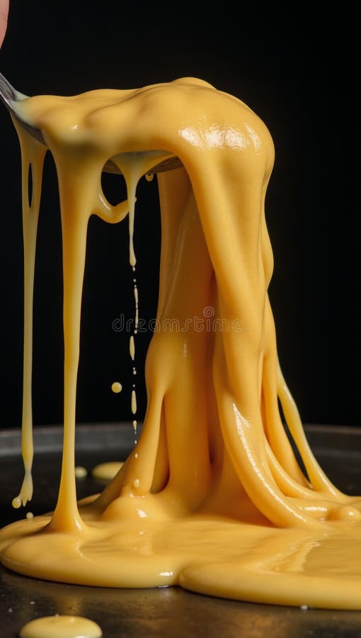 Dynamic Culinary Scene Showcases Playful Molten Cheese Splashes Stock Illustration ...
