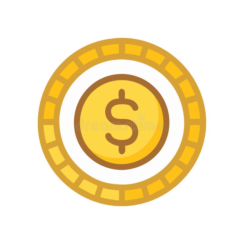 Dynamic Currency Coin Icon for Financial Applications Stock ...
