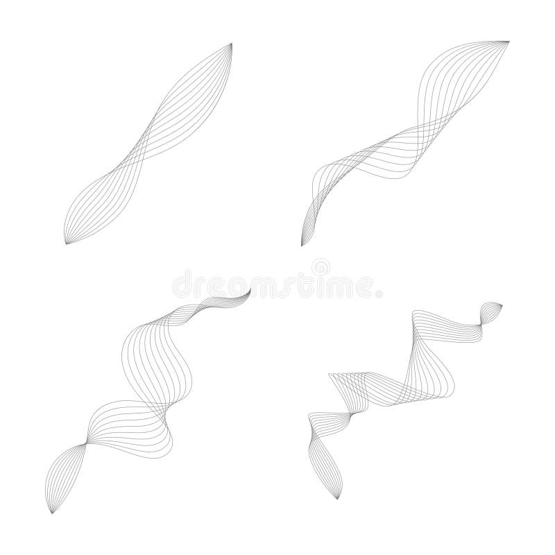Dynamic Curve Lines with Blend Effect Isolated Vector Illustration ...