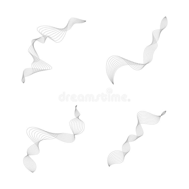 Dynamic Curve Lines with Blend Effect Isolated Vector Illustration ...