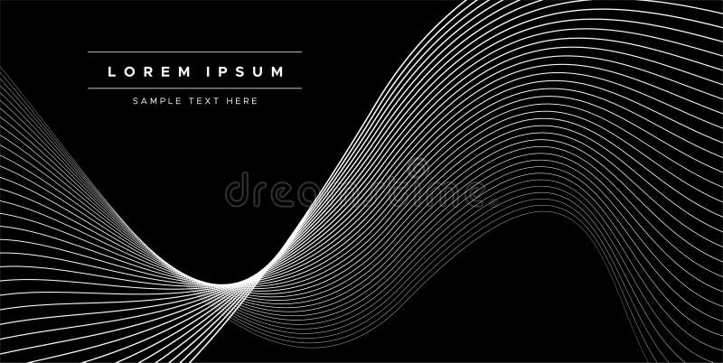 Dynamic Curve Stripe Line Abstract Background Stock Vector ...