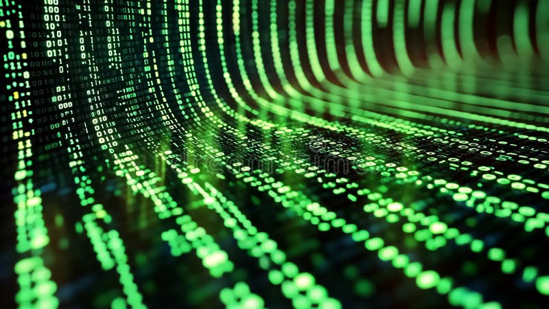 Futuristic Digital Matrix Background for Technology and Data ...