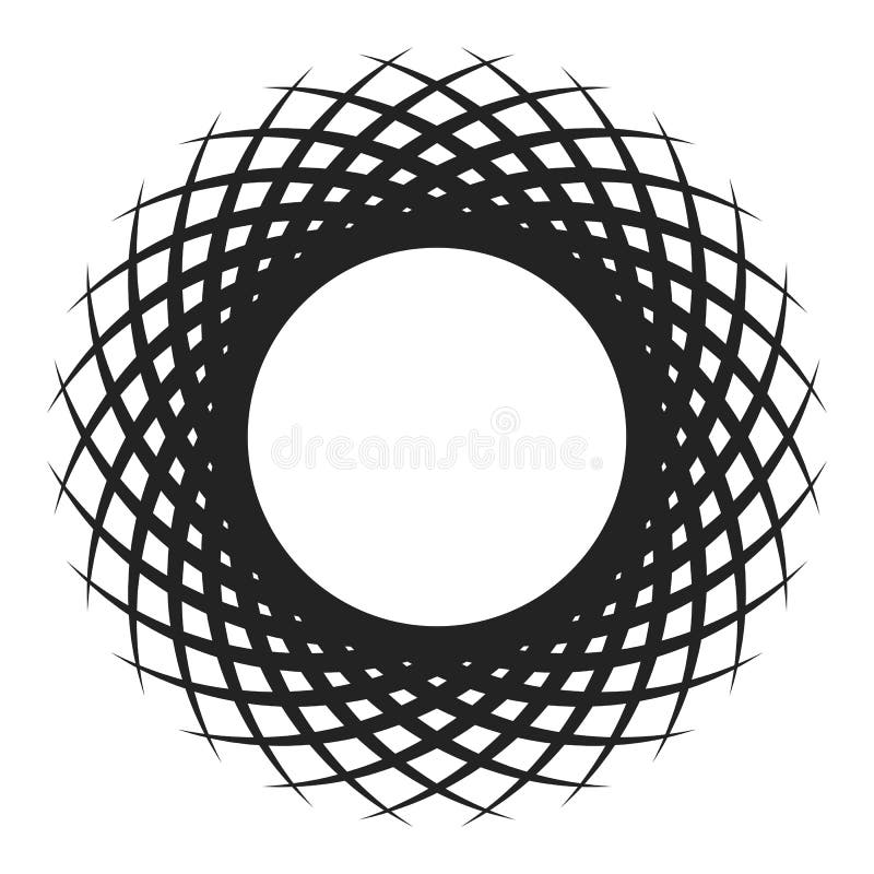 Dynamic Curved Elements that Makes a Round Frame Stock Illustration ...