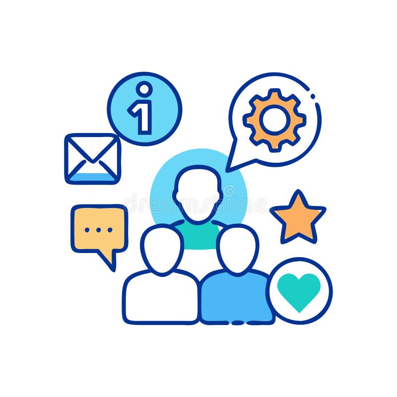 Dynamic Customer Engagement Strategy Icon Stock Vector - Illustration ...