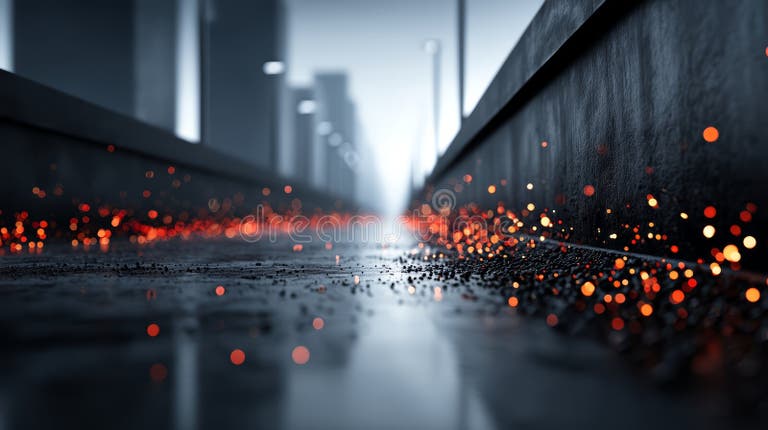 Dynamic Customer Journey Illustration with Sparkling Elements and ...