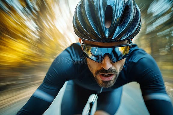 A Dynamic Cyclist in Action Captured with an Impressive Motion Blur Effect for Enthralling ...