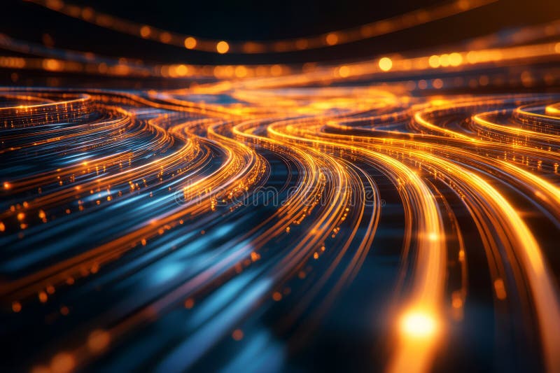 A Dynamic 3D Abstract Background Displaying a Labyrinth of Shimmering ...