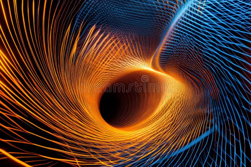 A Dynamic 3d Abstract Background Displaying A Mesmerizing Fractal Tunnel Made Of Pulsating Neon