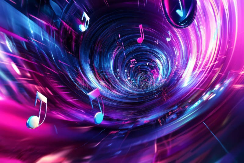 A Dynamic 3D Abstract Background Featuring a Swirling Vortex of ...