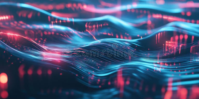 A Dynamic 3D Abstract Background Showcasing Floating Digital Structures ...