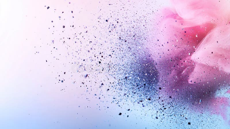 3D Abstract Color Explosion with Vibrant Powder Burst on Gradient Stock ...
