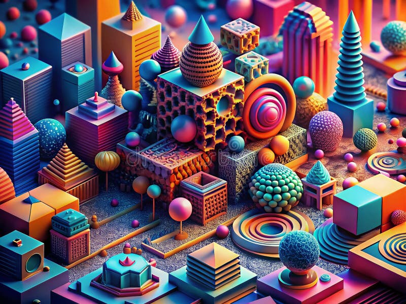 Dynamic 3D Abstract Forms a Glimpse into 2025 Design Trends Featuring ...