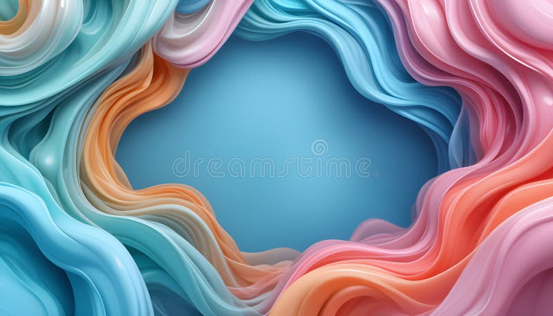 3D Abstract Liquid Flow Design Background Wallpaper Stock Illustration ...
