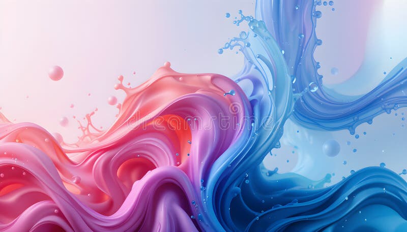 3D Abstract Liquid Flow Design Background Wallpaper Stock Illustration ...