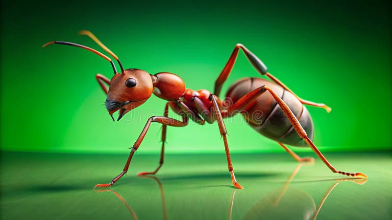 Dynamic 3D Animation of an Ant on a Green Screen a Panoramic ...