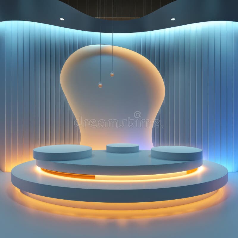 Dynamic 3D Animation of a Display Stage Stock Illustration ...