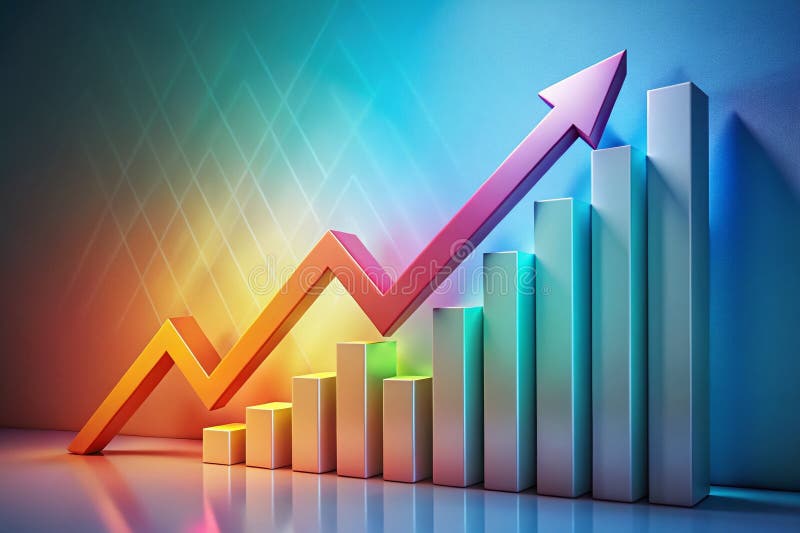 Dynamic 3D Arrow Graph Illustrates Fluctuations in Data Showing Both ...