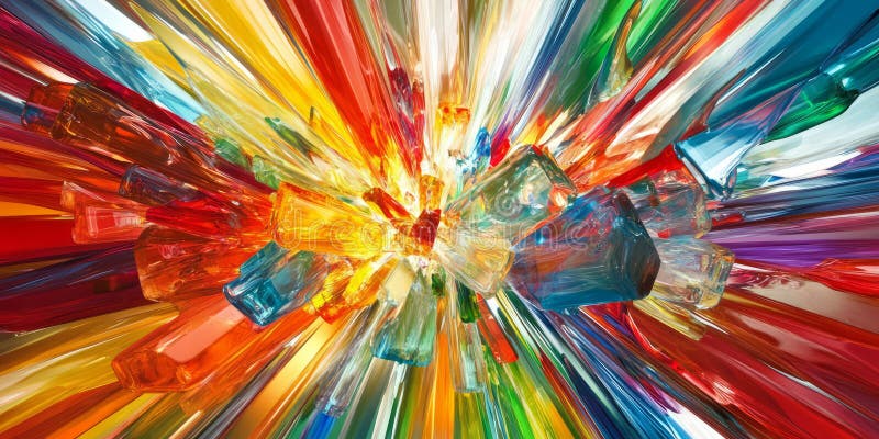 A Dynamic 3D Background Featuring Sharp, Crystalline Shards Suspended ...