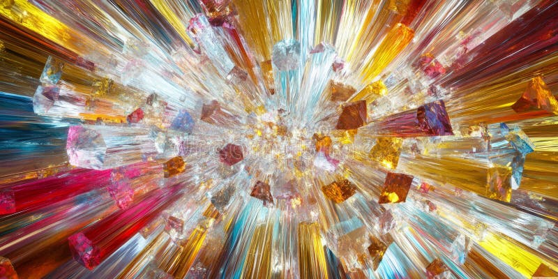 A Dynamic 3D Background Featuring Sharp, Crystalline Shards Suspended ...