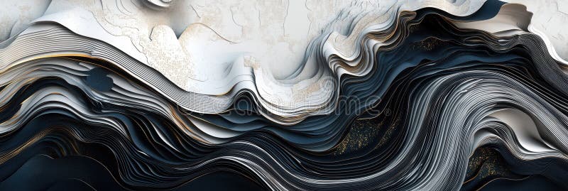 Dynamic 3D Background with Layered Wave Structures Representing ...