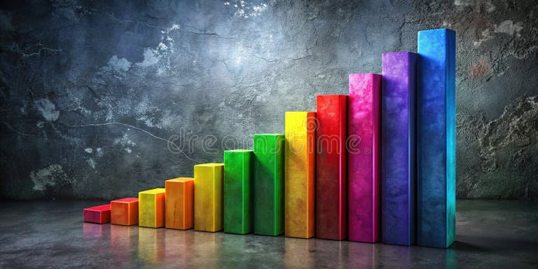 Dynamic 3D Bar Chart Visualizing Business Performance Data a Colorful ...