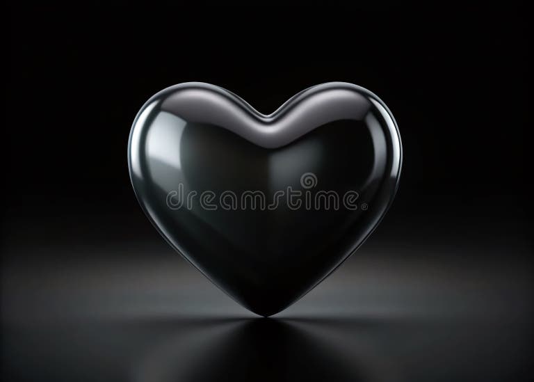Dynamic 3D Black Heart Animation with Vibrant TiltShift Effect a ...
