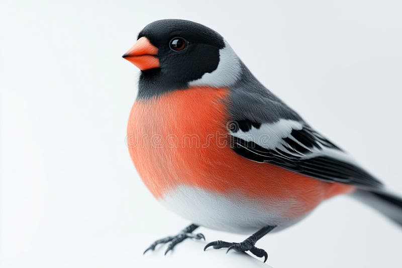A Dynamic 3D of a Bullfinch in a View, Displaying Its Vibrant Red Belly ... A Dynamic 3D of a Bullfinch in a View, Displaying Its Vibrant Red Belly ...