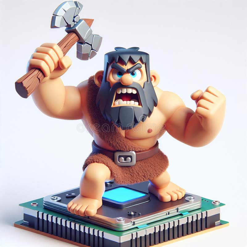 Circuit Board Barbarian or Tech Destroyer Stock Illustration ...
