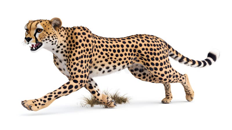 Dynamic 3D Cheetah with Realistic Textures Running Swiftly Across ...