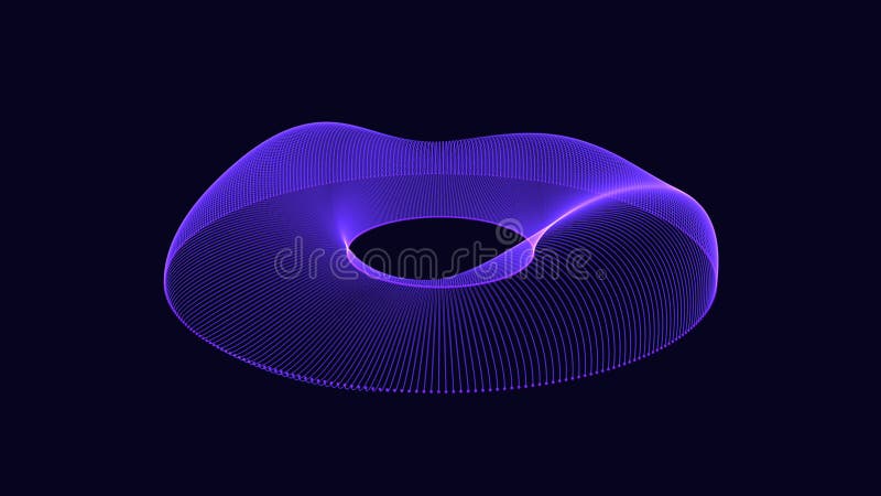 Dynamic 3d Circle with Circulating Lines Stock Footage - Video of ...