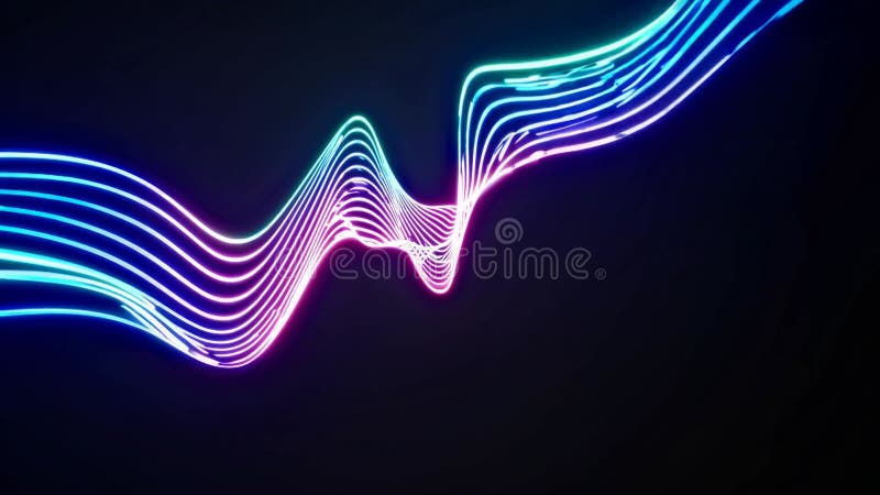 Dynamic 3D Color Soundwave Animation — Abstract Tech Visualization ...