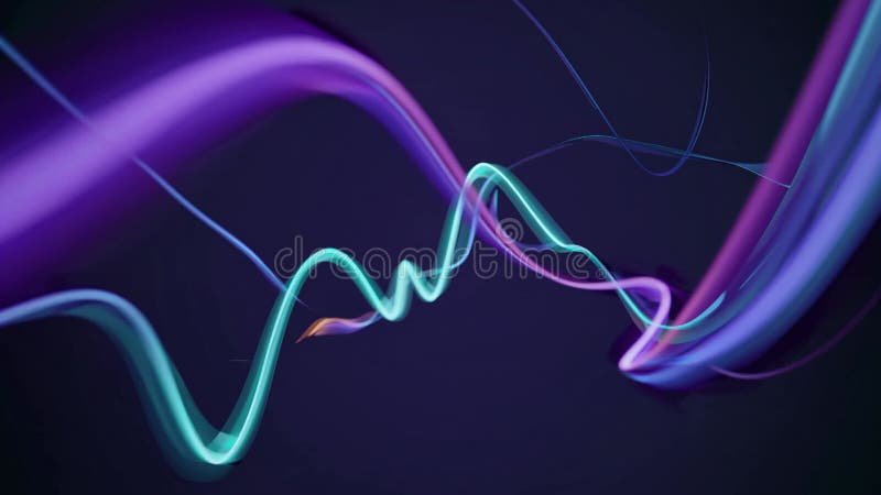 Dynamic 3D Color Soundwave Animation — Abstract Tech Visualization ...