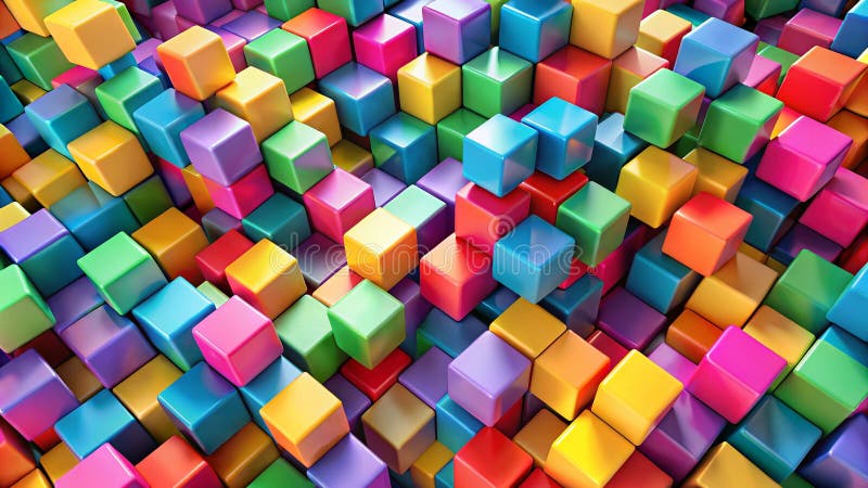 Dynamic 3D Cube Abstract Background a Vibrant Visual Feast for Your ...