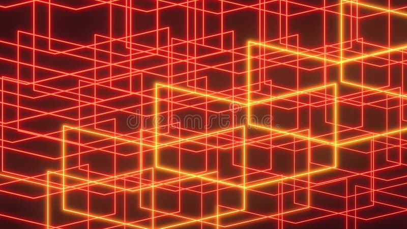 Dynamic 3d Cube Design with Red and Orange Lines Stock Footage - Video ...