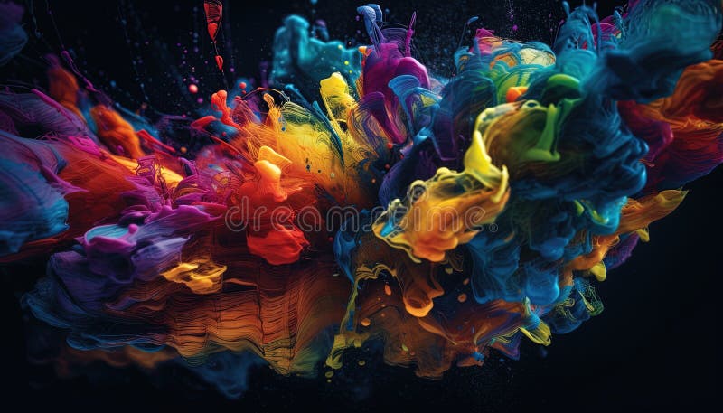 Vibrant Burst: a Dynamic Explosion of Colors with 3D Element Stock ...