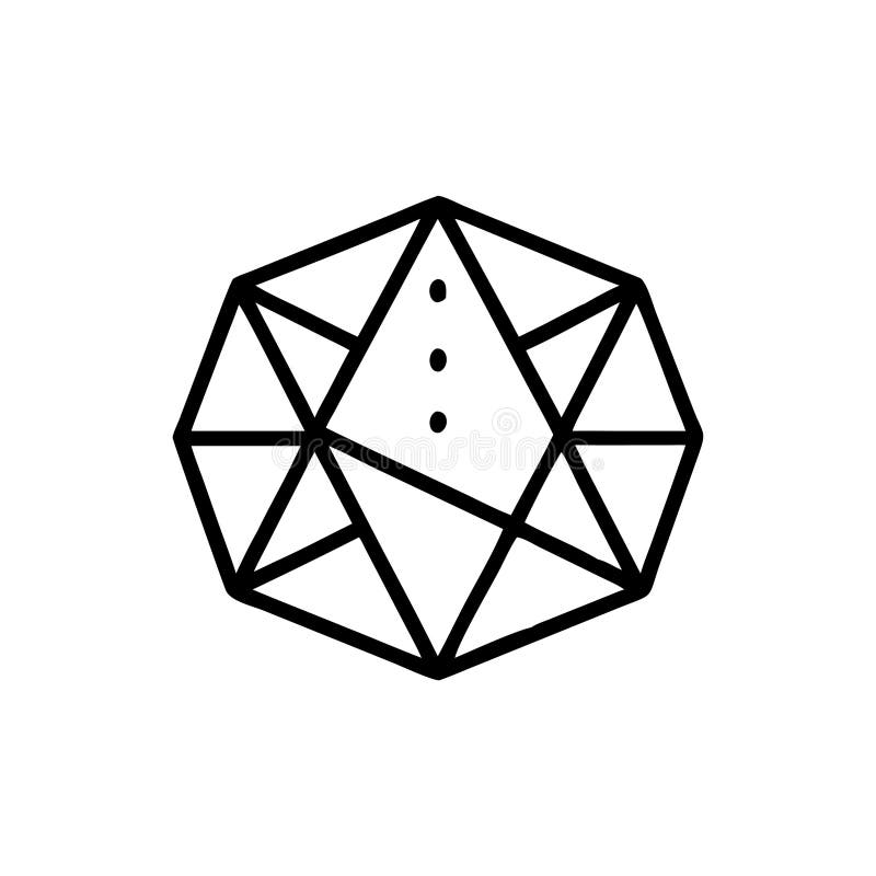 Dynamic D20 Dice Icon for Gaming Stock Vector - Illustration of ...