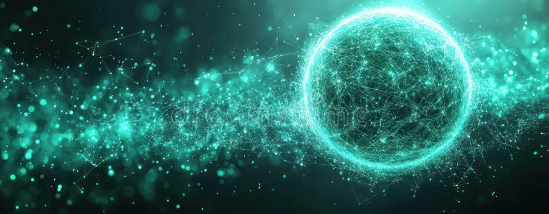 Dynamic 3D Digital Globe with Glowing Network Connections, Showcasing ...