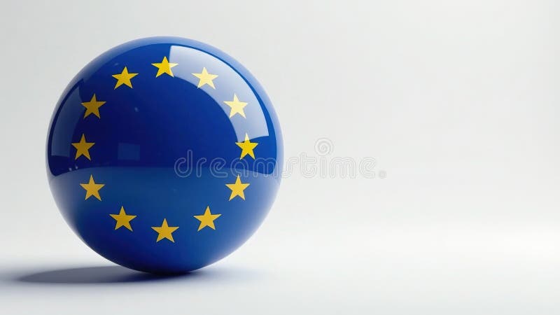 Dynamic 3D European Union Flag Sphere a HighDefinition Artistic ...