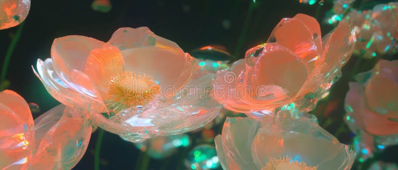 Dynamic 3D Flowers Create Immersive Visuals through Interaction with ...