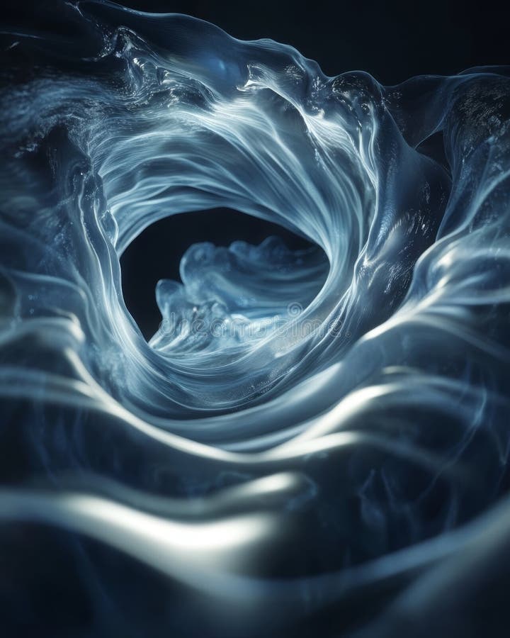 Dynamic 3D Glow Fluid Vortex in Motion Creating Mesmerizing Visual ...