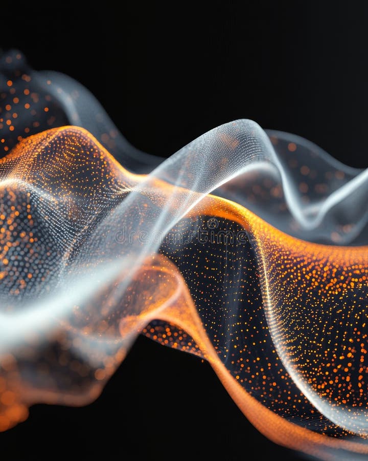 Dynamic 3D Glow Fluid Wave Visualizing Sound and Movement in Digital ...