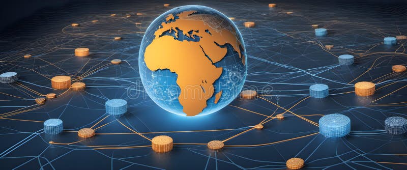 A Dynamic 3D Graphic Illustration Showcasing Interlocking Gears, Each ...