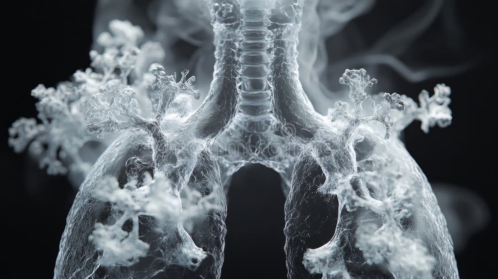 Dynamic 3D Illustration of the Human Respiratory System Anatomy Stock ...