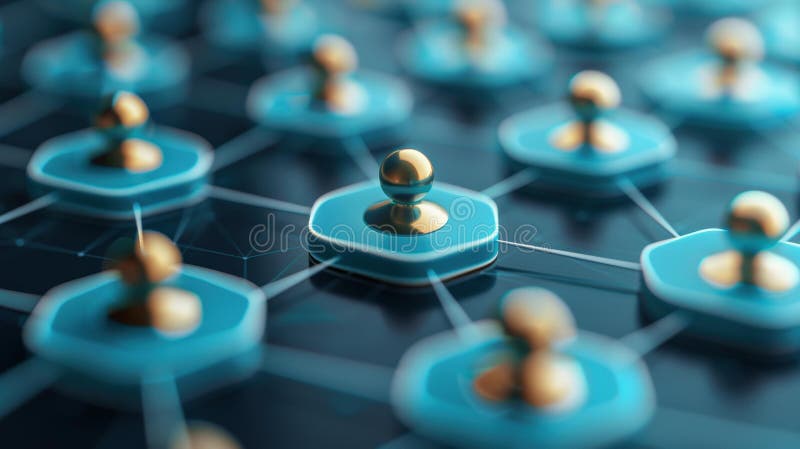 A Dynamic 3D Illustration Showcasing Global Connections through a ...