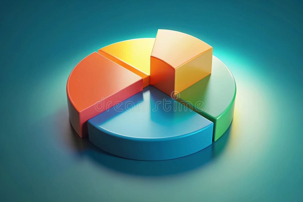 Dynamic 3D Isometric Pie Chart for Business Data Visualization Interactive Data Representation ...