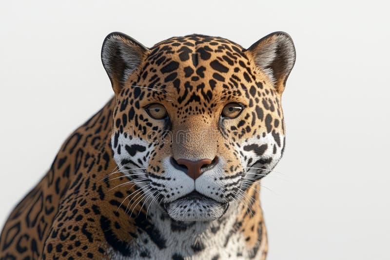 A Dynamic 3D of a Jaguar in a View, Displaying Its Detailed Fur Pattern ...