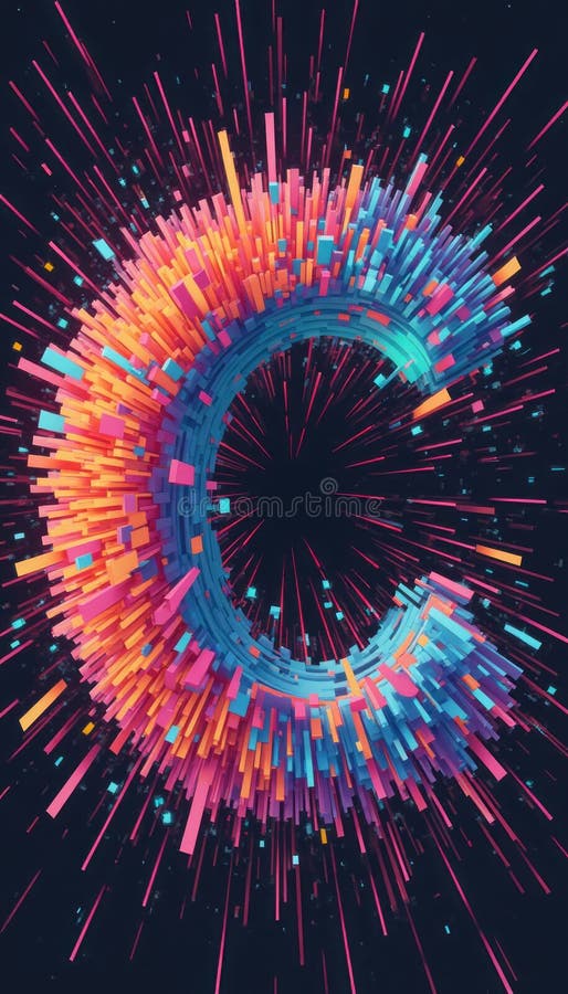 Dynamic Digital Letter C Vibrant Colors Stock Photos - Free & Royalty ...