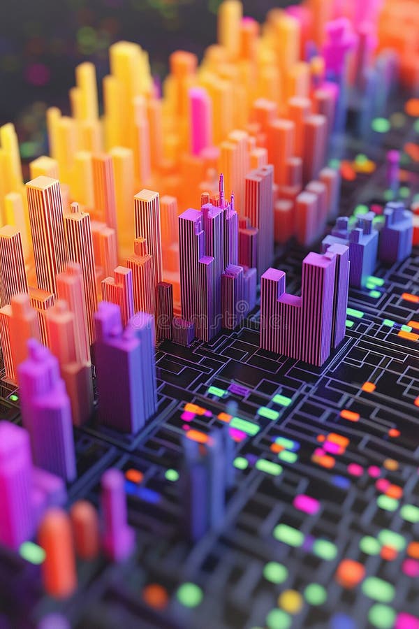 A Dynamic 3d Map Showing Population Density With Spatial Data
