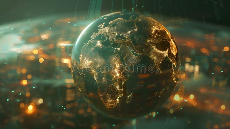 Dynamic 3D Model Featuring a Globe or Map for International Business ...