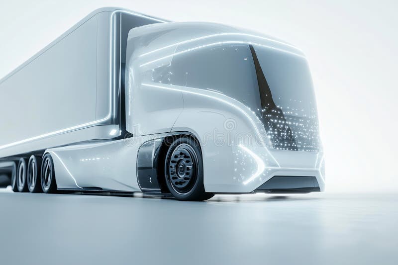 A Dynamic 3D of a Modern Electric Freight Truck with Semi Transparent ... A Dynamic 3D of a Modern Electric Freight Truck with Semi Transparent ...